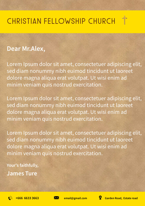 CHURCH LETTERHEAD Template | PosterMyWall