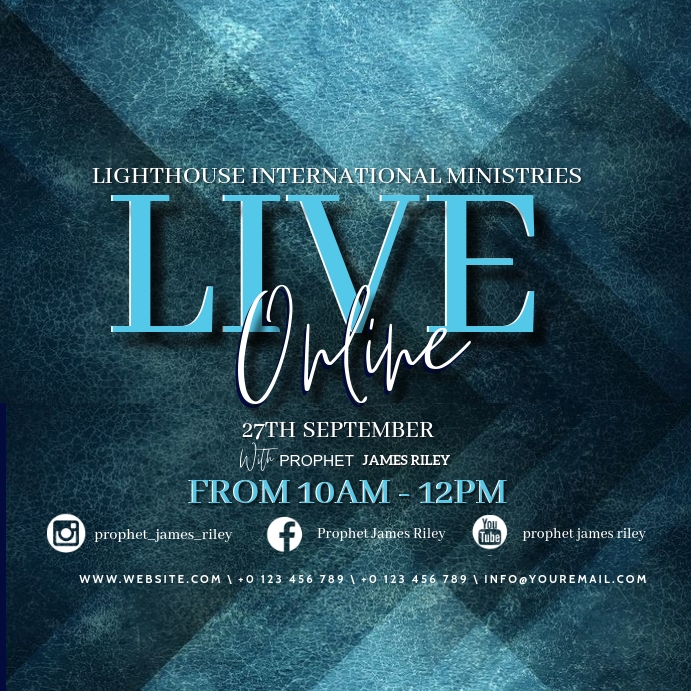 Copy of CHURCH LIVE ONLINE FROM AT HOME TEMPLATE | PosterMyWall