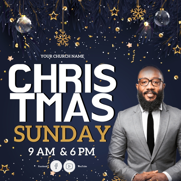 CHURCH LIVE ONLINE SERMON TEMPLATE (1) | PosterMyWall