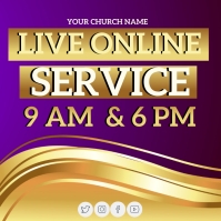 CHURCH LIVE ONLINE SERMON TEMPLATE | PosterMyWall