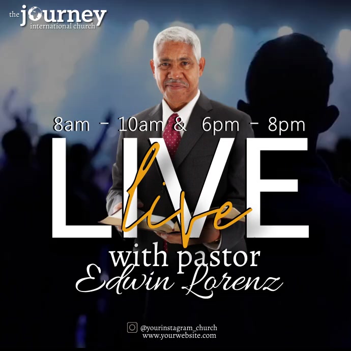 CHURCH LIVE ONLINE SERMON TEMPLATE | PosterMyWall