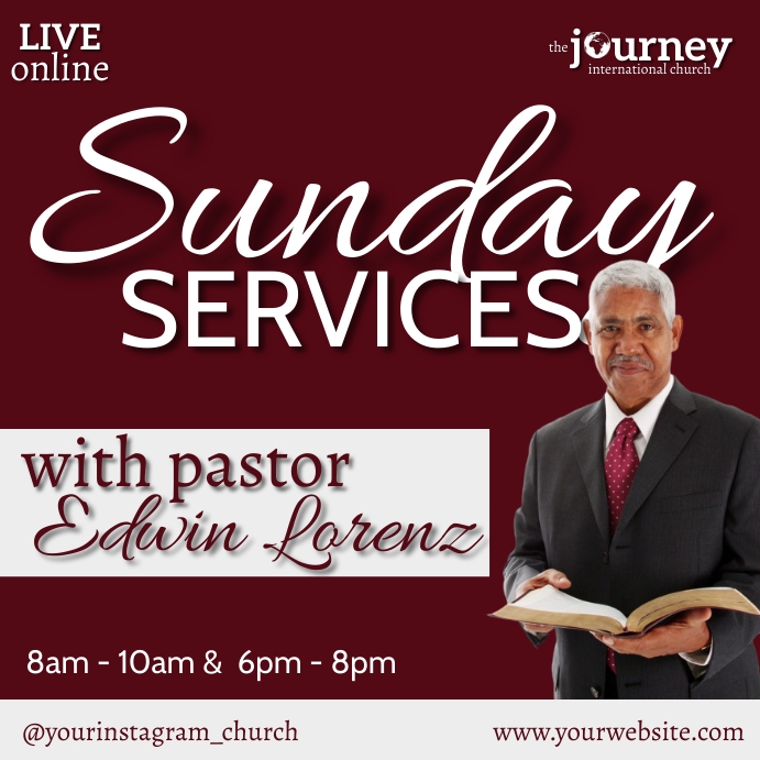CHURCH LIVE ONLINE SERMON TEMPLATE | PosterMyWall