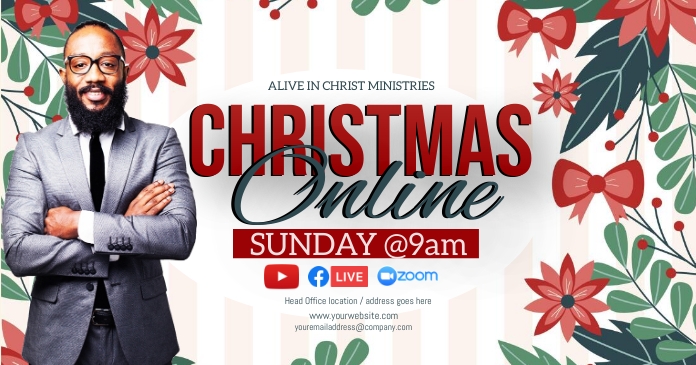 Copy of CHURCH LIVE ONLINE SERMON TEMPLATE | PosterMyWall