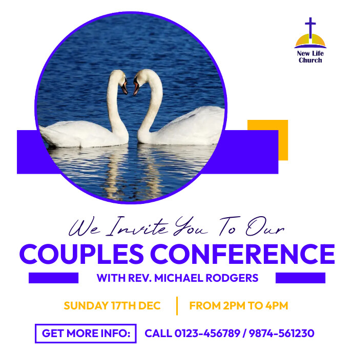 Church marriage couples conference flyer Template | PosterMyWall
