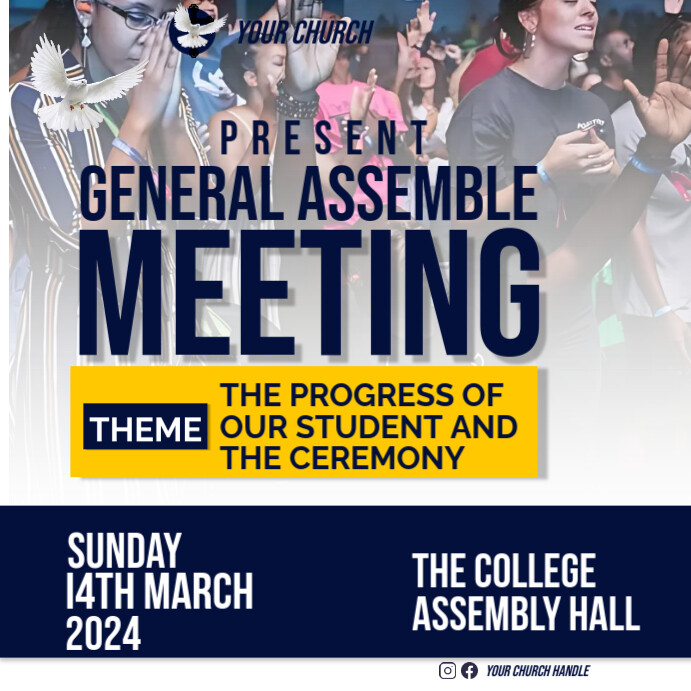 church meeting flyer Template | PosterMyWall