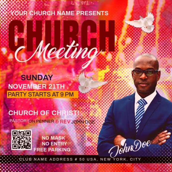 Copy of CHURCH MEETING SUNDAY FLYER | PosterMyWall