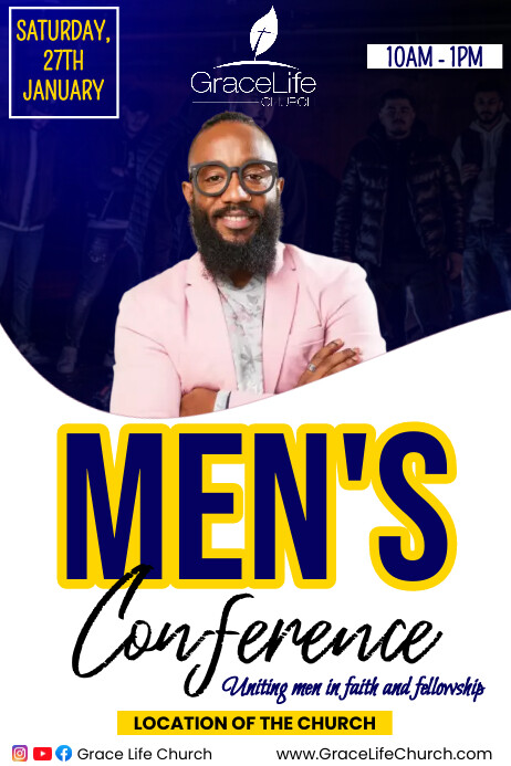 Church men's conference Template | PosterMyWall