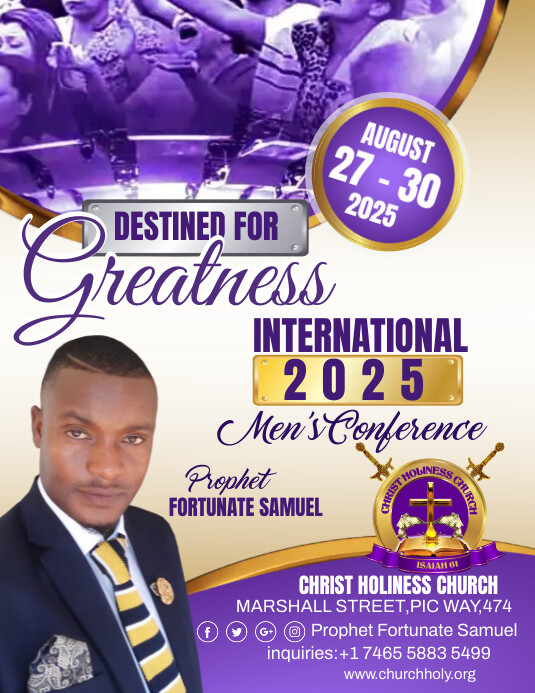 CHURCH MEN'S CONFERENCE FLYER Template | PosterMyWall