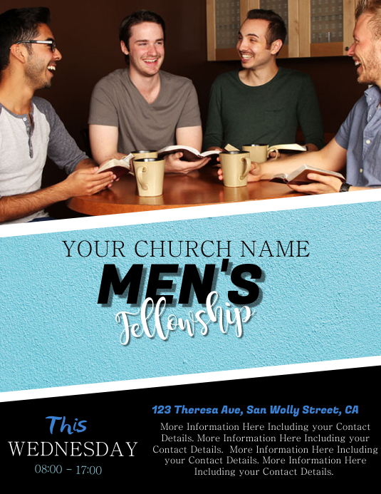 Church Men's Fellowship Flyer Template | PosterMyWall