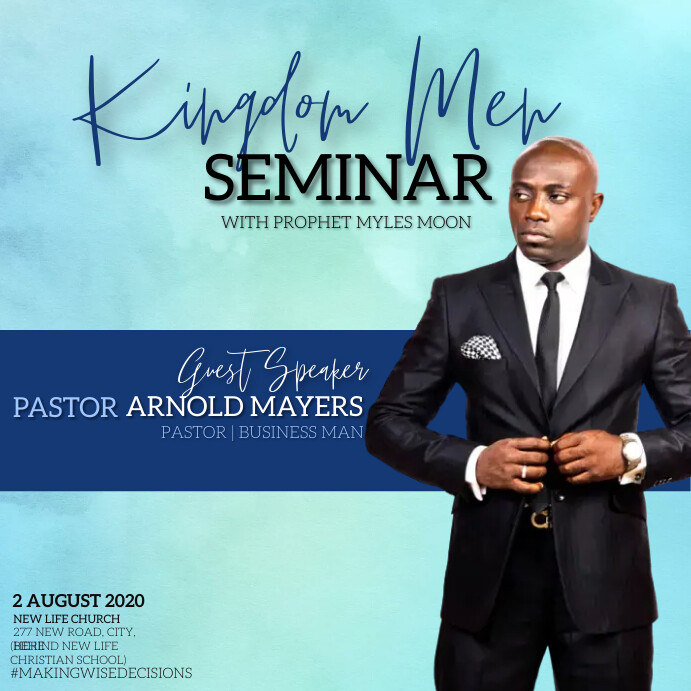CHURCH MEN'S SEMINAR CONFERENCE EVENT Template | PosterMyWall