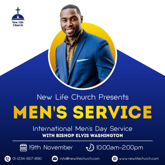church mens service flyer Template | PosterMyWall