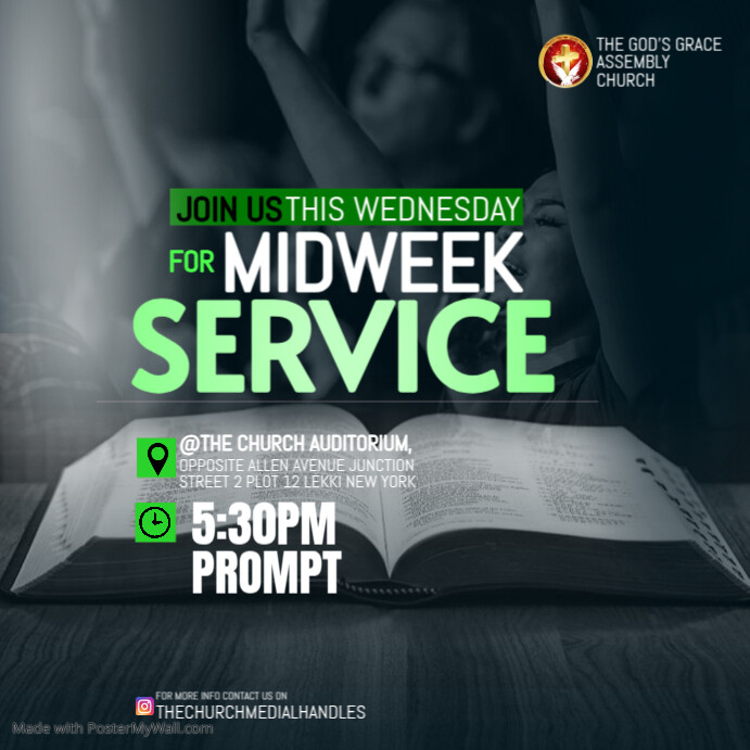 Church mid-week event flyer template | PosterMyWall