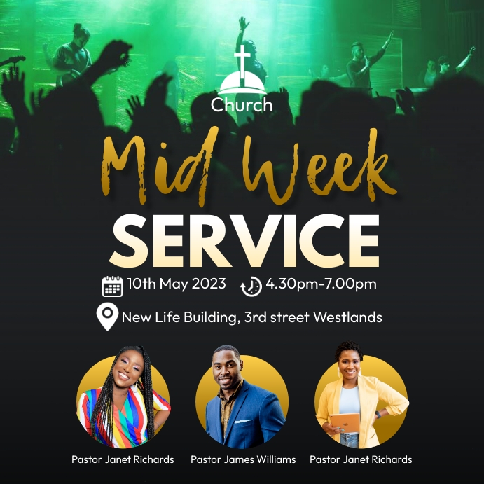 Plantilla de church mid week flyer template | PosterMyWall