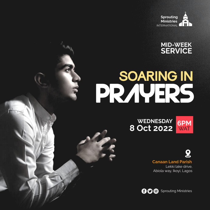 CHURCH MID-WEEK PRAYER MEETING Template | PosterMyWall