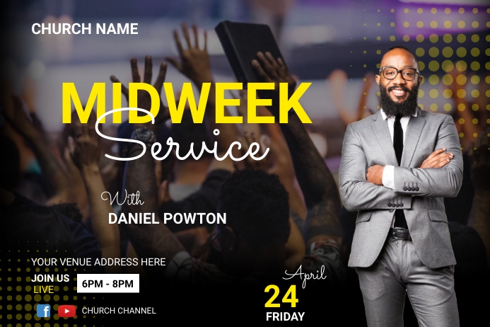 Church midweek service Template | PosterMyWall