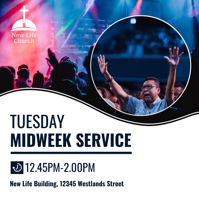Plantilla de church midweek service | PosterMyWall