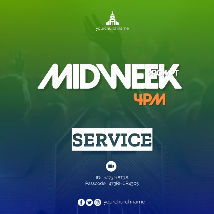 Copy of CHURCH MIDWEEK SERVICE | PosterMyWall