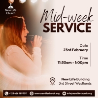 Midweek church service Template | PosterMyWall