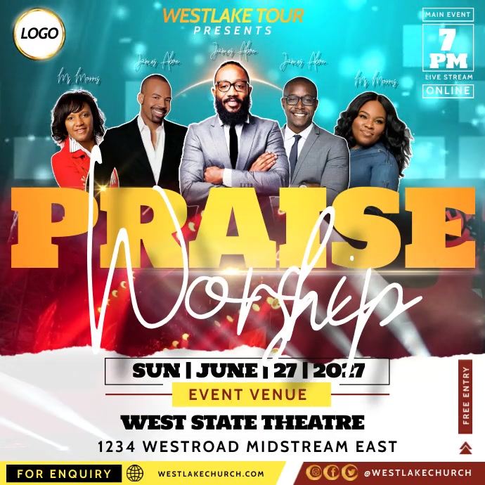 church modern ad template | PosterMyWall