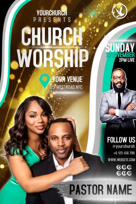 CHURCH MODERN POSTER POSTERS TEMPLATE (1) | PosterMyWall