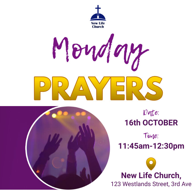 Copy of church monday prayers flyer | PosterMyWall