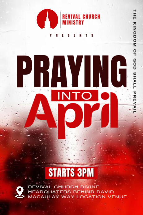 church monthly prayer flyer template | PosterMyWall