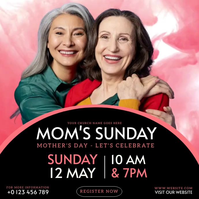 CHURCH MOTHER'S DAY SERVICE SERMON TEMPLATE | PosterMyWall