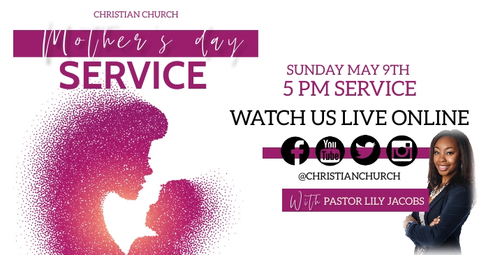 CHURCH mother's day SUNDAY SERVICE TEMPLATE | PosterMyWall