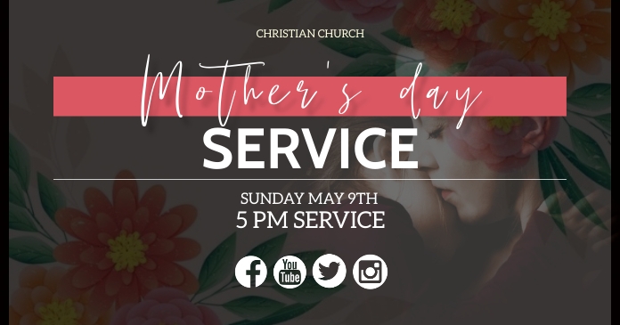 CHURCH mother's day SUNDAY SERVICE TEMPLATE | PosterMyWall