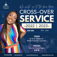 Church New Year Cross over Service Flyer Template | PosterMyWall