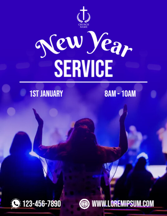 Church new year poster template | PosterMyWall