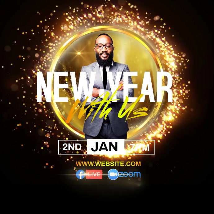 CHURCH NEW YEAR SERVICE AD Template | PosterMyWall