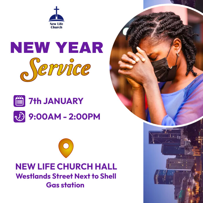 Copy of Church new year service | PosterMyWall