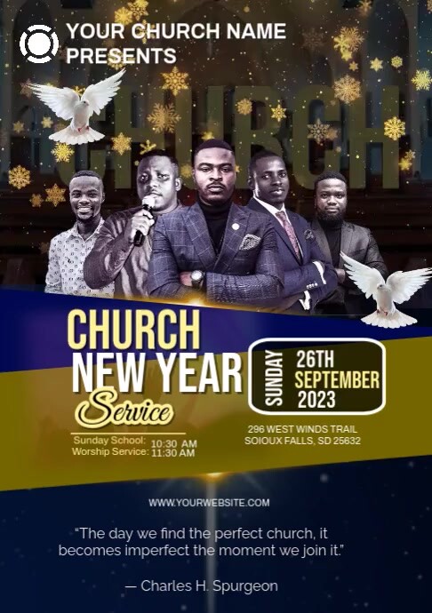 church new year service Template | PosterMyWall