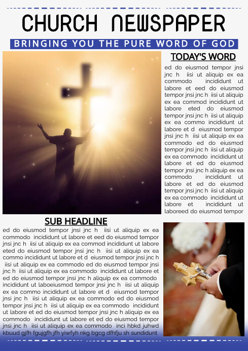 Church Newspaper Template | PosterMyWall