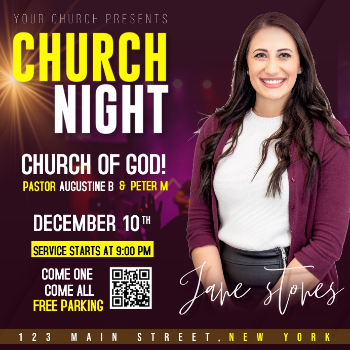 Church Night Template | PosterMyWall