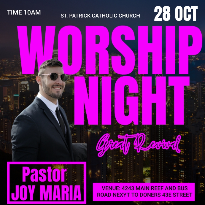 Church night Template | PosterMyWall