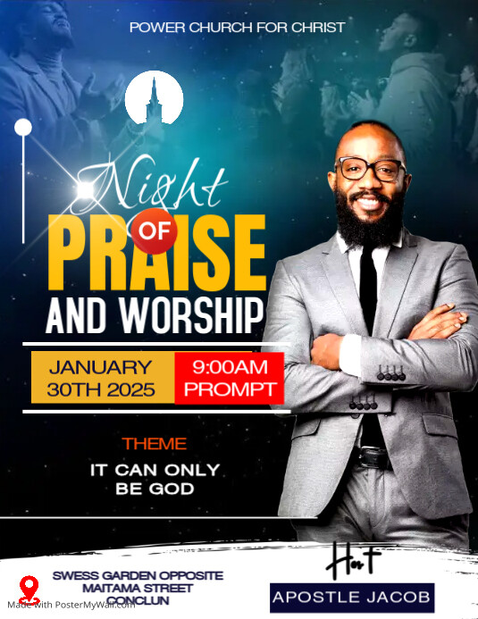 Copy of church night praise flyer | PosterMyWall
