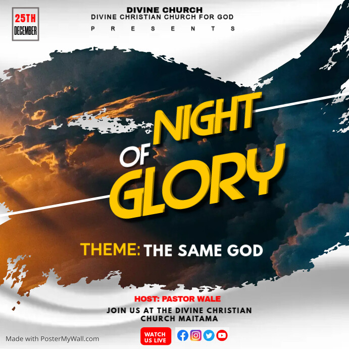 Copy of church night service | PosterMyWall