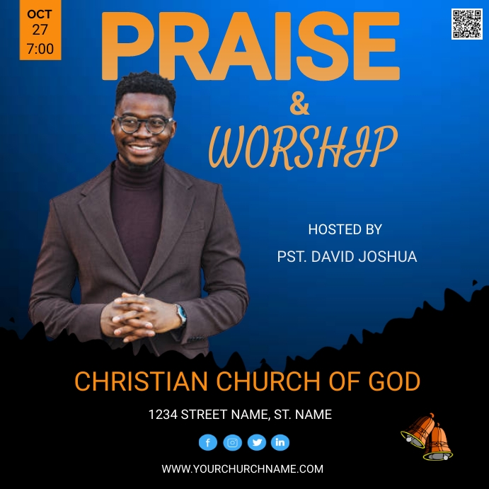 CHURCH OF GOD EVENT FLYER (3) Template | PosterMyWall
