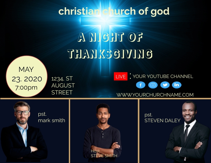 CHURCH OF GOD FLYER (2) Template | PosterMyWall