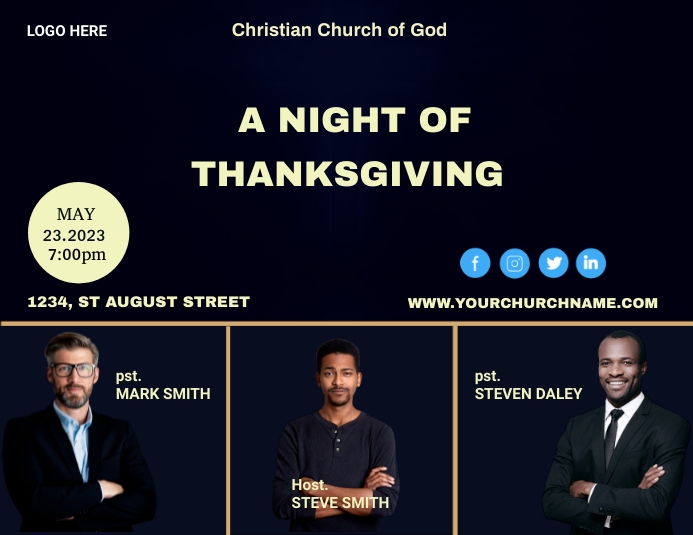 CHURCH OF GOD FLYER (47) Template | PosterMyWall
