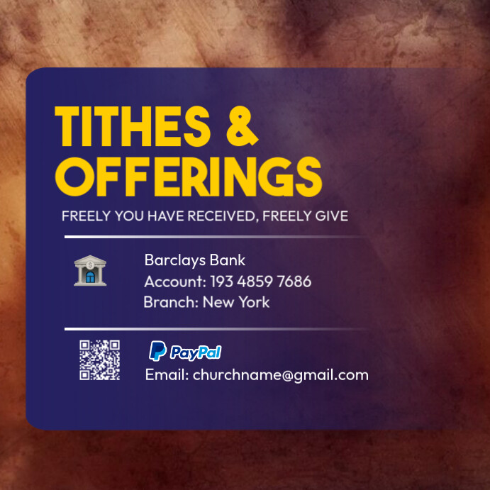 Copy of Church Offerings Channels | PosterMyWall