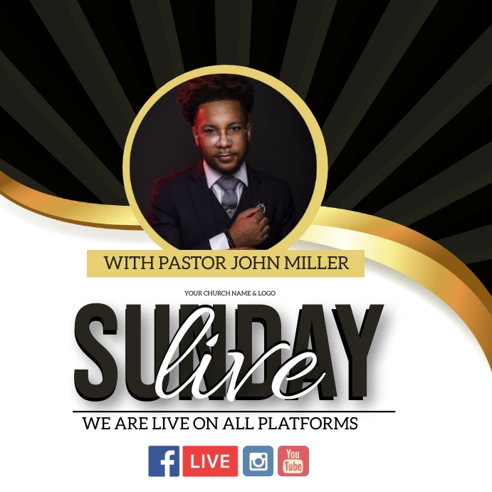 CHURCH ONLINE INSTAGRAM POST TEMPLATE | PosterMyWall