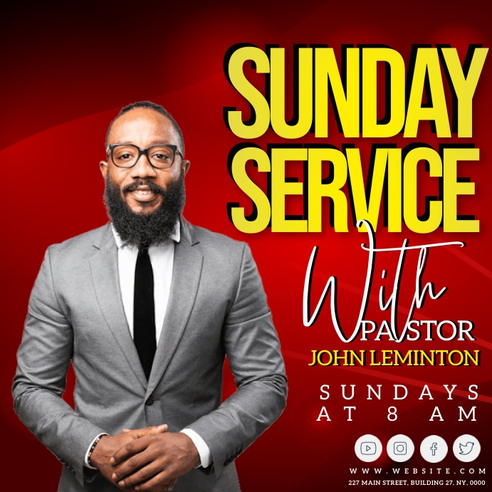 CHURCH ONLINE INSTAGRAM POST TEMPLATE | PosterMyWall