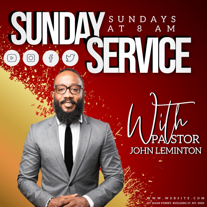 CHURCH ONLINE INSTAGRAM POST TEMPLATE | PosterMyWall