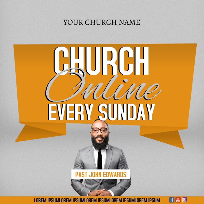 CHURCH ONLINE INSTAGRAM POST TEMPLATE | PosterMyWall