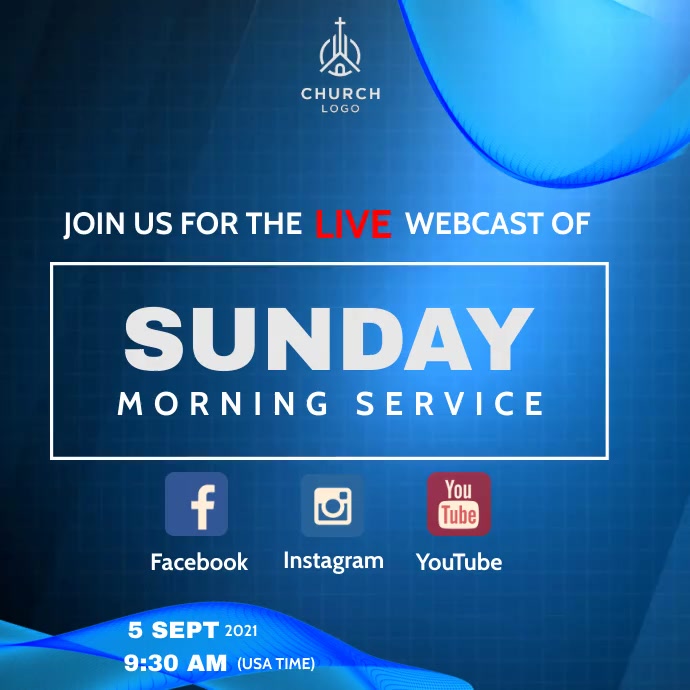 CHURCH ONLINE INSTAGRAM POST TEMPLATE | PosterMyWall