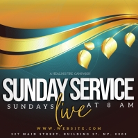 church sunday service ad social media post Template | PosterMyWall