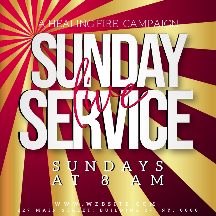 CHURCH ONLINE INSTAGRAM POST TEMPLATE | PosterMyWall